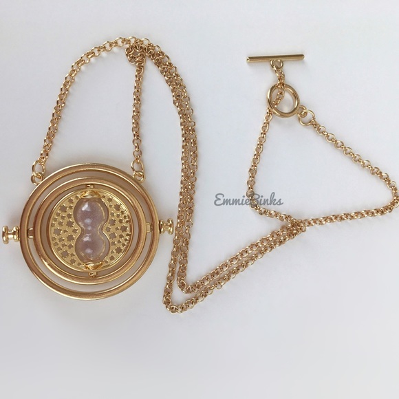 Jewelry | New Gold Hermione Time Travel Hourglass Rotating Time Turner ...